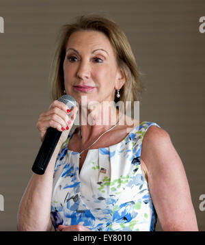 Ames, Iowa, USA. 23rd July, 2015. Presidential candidate CARLY FIORINA ...
