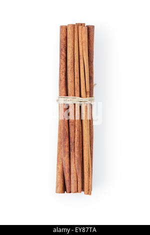 tied cinnamon cassia sticks, isolated on white background Stock Photo ...