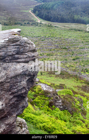 Rock Formation at Dove Crag in the Simonside Hills near Rothbury ...