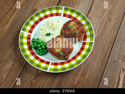 Cotelettes de poulet Pojarski - Chopped chicken cutlets.traditional ...
