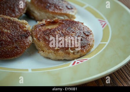 Hog's pudding - type of sausage produced in Cornwall and Devon Stock ...