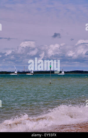 Sailing boats in the Solent, UK Stock Photo - Alamy