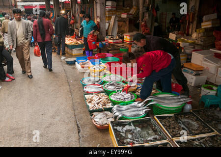 A street market in Xiamen, Fujian, China. 12-Nov-2014 Stock Photo ...