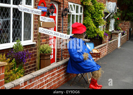 Paddington bear scarecrow at the Muston scarecrow festival 2015 Stock ...