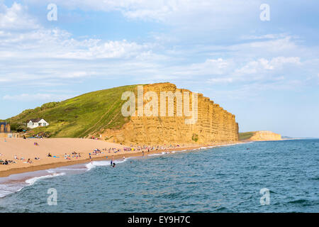 sandy bay rock strata geology north cornwall atlantic coast england uk ...