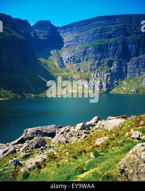 Lake Coumshingaun In The Comeragh Mountains, County Waterford Stock ...