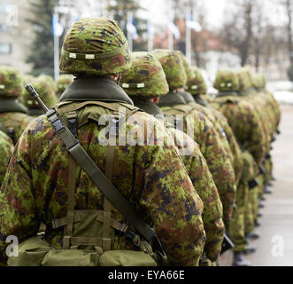 Lined up squad of Estonian soldiers Stock Photo - Alamy