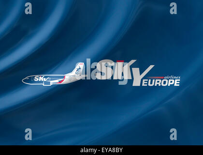 Sky Europe Airlines Air logo icon flag emblem symbol sign Stock Photo ...