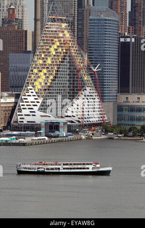 The VIA 57 West residential building in Manhattan, NYC. Its iconic ...