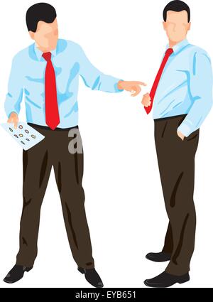 Silhouette illustration of two men figure debating on podium Stock ...