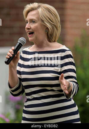 Winterset, Iowa, USA. 25th July, 2015. HILLARY CLINTON attends the ...