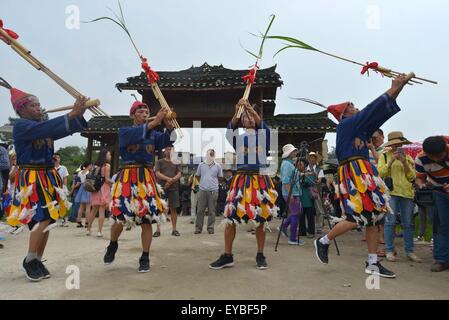Qiannan, China's Guizhou province. 26th July, 2015. Women of Shui ...