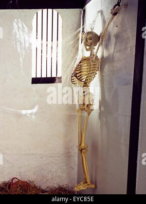 Skeleton In Chains, Jail, Ireland Stock Photo - Alamy