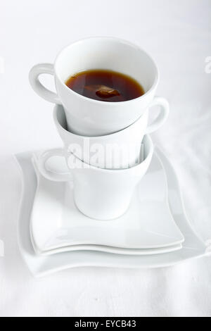 stack of dirty coffee cups Stock Photo - Alamy