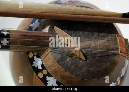 Traditional Iranian bowed string instrument called Kamancheh in Museum ...