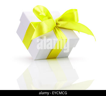 Design decorative yellow gift bow isolated on the white background ...