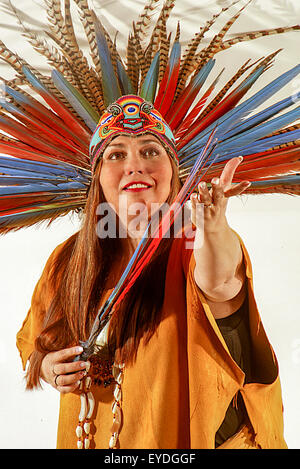 An Acjachemen or Juaneno Native American woman in traditional costume ...