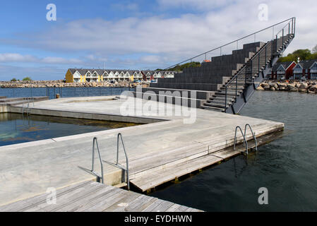 swimming pool in the port of Hasle, Isle of Bornholm Denmark Stock ...