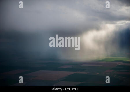Microburst Or Gustnado Viewed From An Aircraft Window Over Farmlands ...