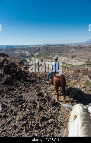 Horseback Riding In Big Bend Ranch State Park, Texas, Usa Stock Photo ...
