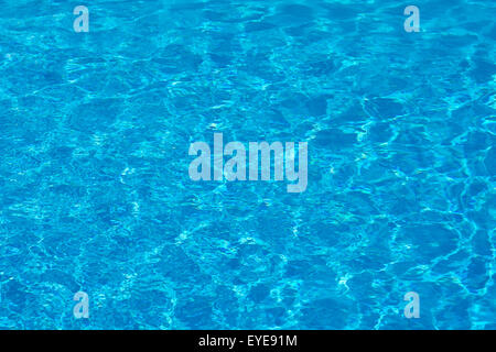 Blue pool water with sun reflections Stock Photo - Alamy
