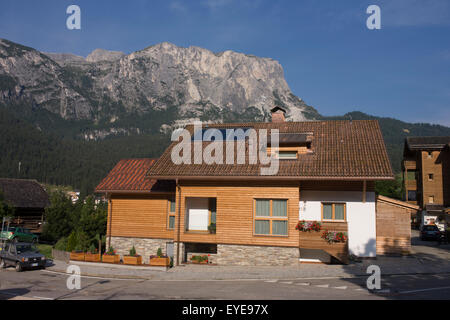 Modern Tyrolean house architecture in Leonhard-St Leonardo, a Dolomites ...