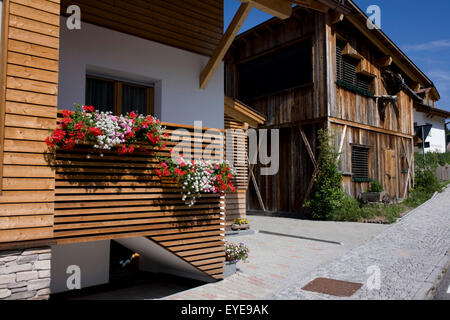 Modern Tyrolean house architecture in Leonhard-St Leonardo, a Dolomites ...