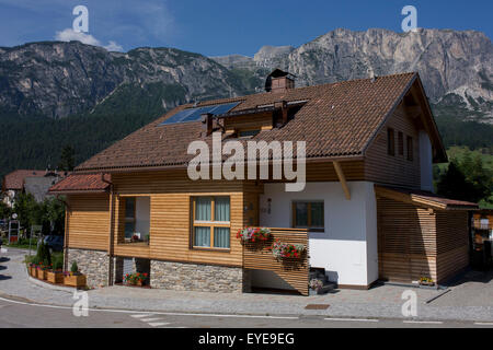 Modern Tyrolean house architecture in Leonhard-St Leonardo, a Dolomites ...