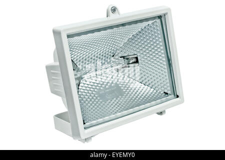 Halogen lamp square isolated on white background Stock Photo - Alamy