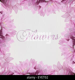 Flora written with flowers Stock Photo - Alamy