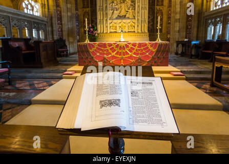 Bible on lectern, Anglican Church of Ireland, Adare County Limerick ...