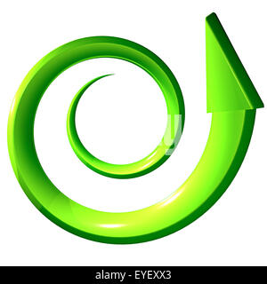 Rotate arrow icon isolated on glossy soft green round button abstract ...