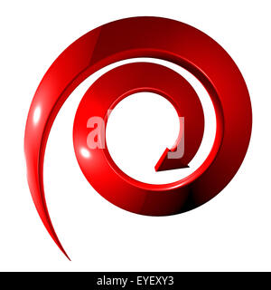 red arrow on white background. Isolated 3D illustration Stock Photo - Alamy
