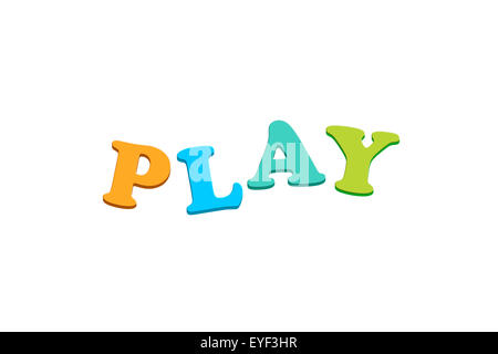 Front view of illustrative alphabet with colorful child letters ...