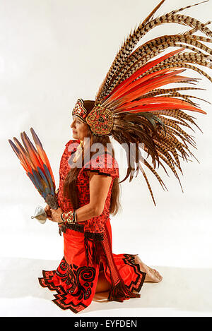 An Acjachemen or Juaneno Native American woman in traditional costume ...
