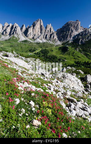 Italy DolomitesGardena Pass Grödner Joch between Gardena Valley and ...
