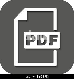 The PDF icon. File format symbol. Flat Vector illustration Stock Vector ...