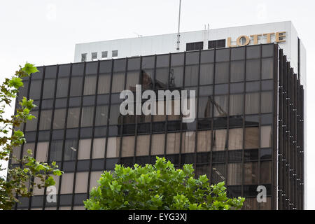 General view of the LOTTE Japan headquarters in Shinjuku on July 29 ...