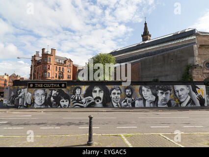 The Clutha Bar Mural featuring various Glasgow Characters Scotland UK ...