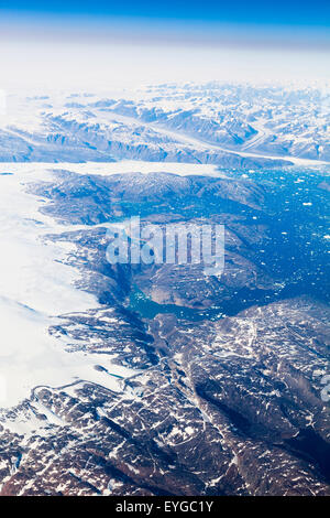 Denmark, Aerial view of icecap; Greenland Stock Photo - Alamy