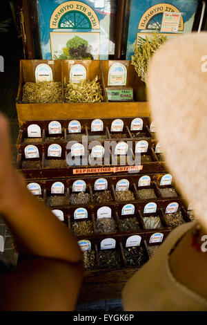 Greece, Spice emporium specializing in traditional Greek herbs and teas ...