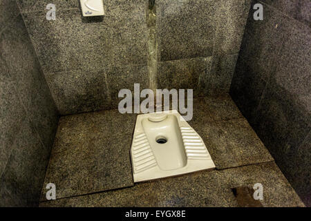 Public Turkish toilet at the bus station Fira Santorini Greece Stock ...