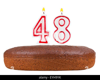 Birthday Cake - 48 Candles Stock Photo - Alamy