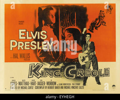 King Creole - Elvis Presley - Movie Poster Stock Photo - Alamy
