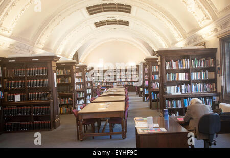 Reference library reading room in the central library, Ipswich, Suffolk ...
