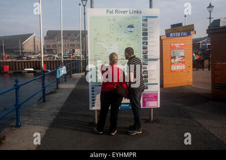 Map of River Fal transport links Prince of Wales pier, Falmouth ...