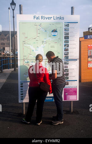 Map of River Fal transport links Prince of Wales pier, Falmouth ...
