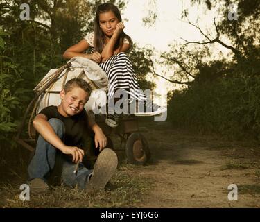 Boy searching for an adventure Stock Photo - Alamy
