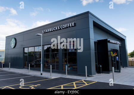 Starbucks Coffee Drive through in Consett, County Durham, UK Stock ...