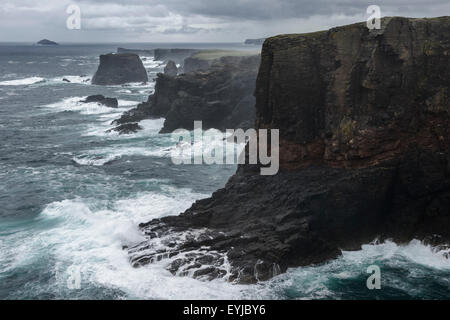 Dramatic sea cliffs at Esha Ness, Shetland Stock Photo - Alamy